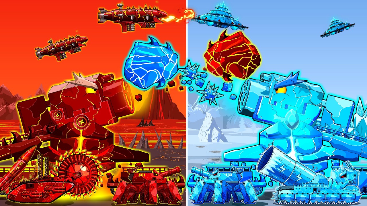 The World of Fire Tank Vs Ice Tank : Fire MONSTER vs Ice MONSTER ...