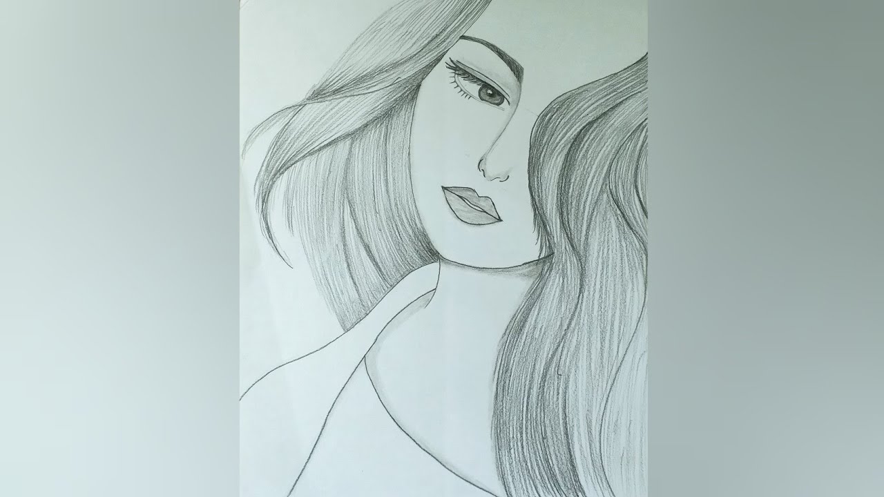 Cute Girl Pencil Drawing Girldrawing Facedraw Pencildrawing Youtube