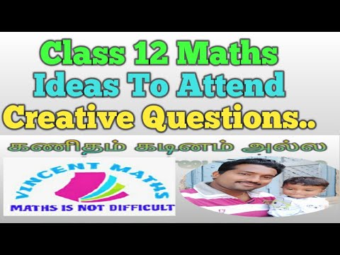 How to attend the creative questions in 12th Std mathematics | tips for ...