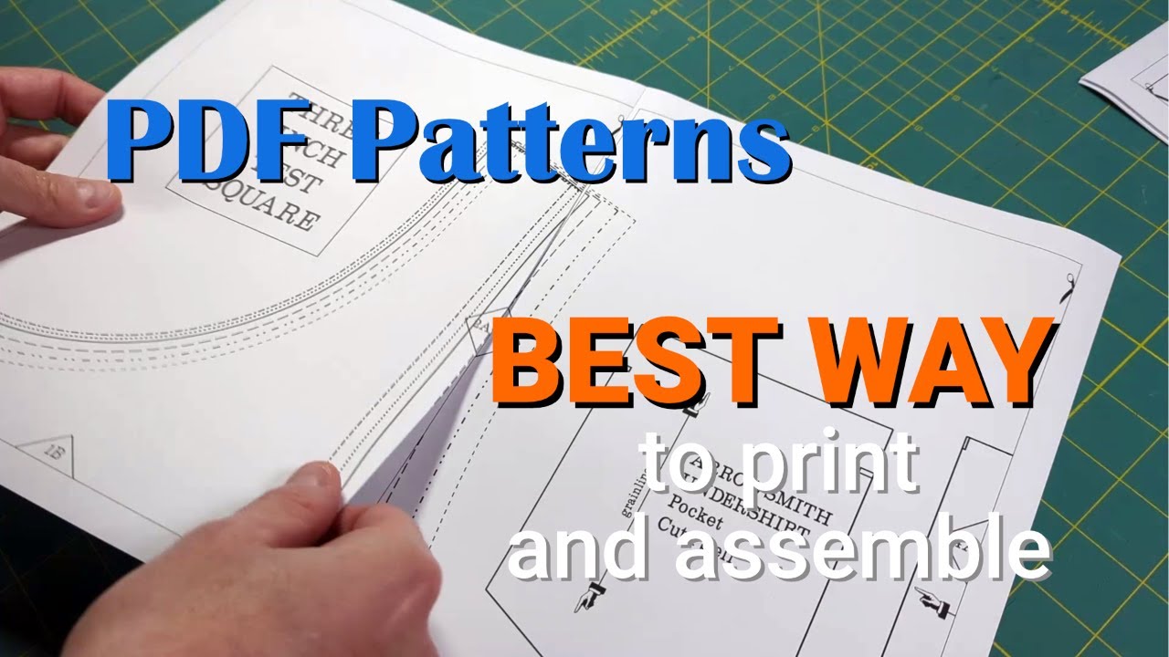 PDF Sewing Patterns: Best way to print and assemble - YouTube