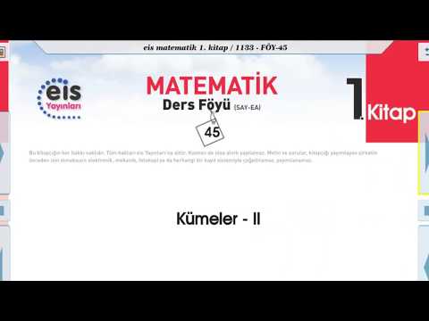 Matematik 1 - Kümeler 2📚