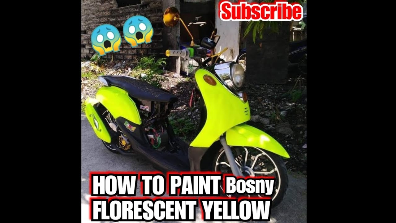 How to paint Bosny fluorescent yellow - YouTube