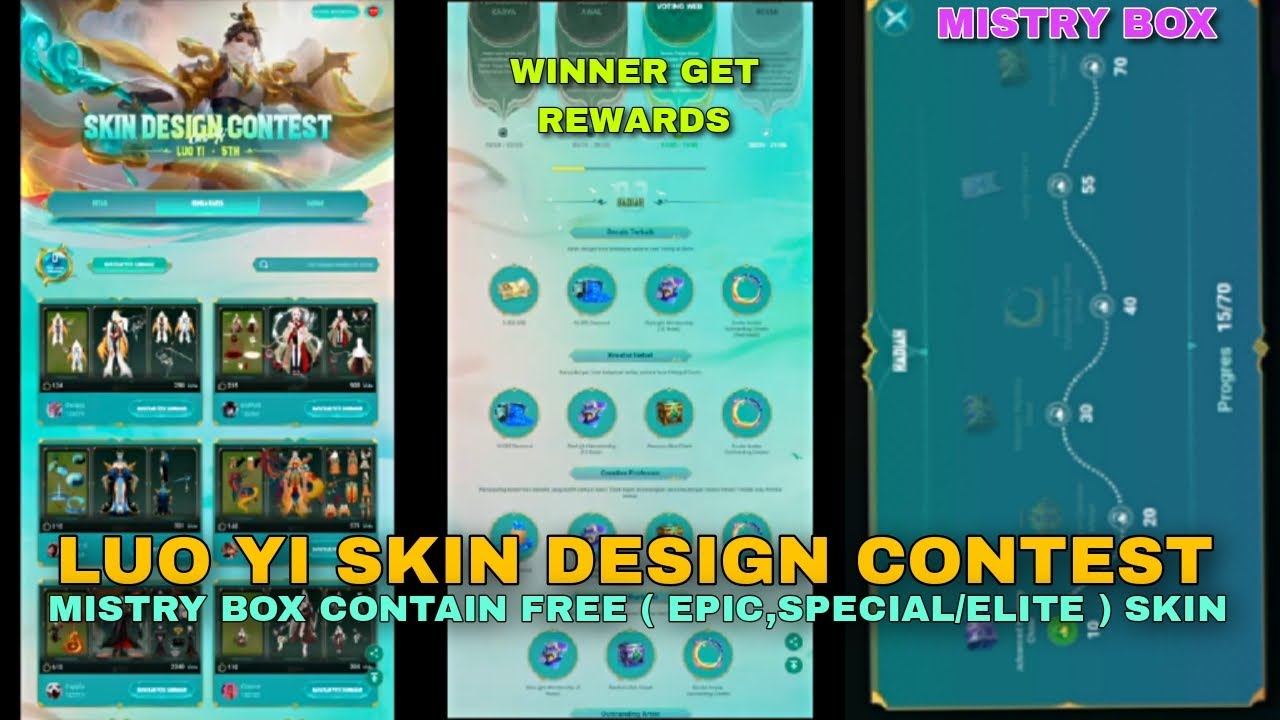 LUO YI SKIN DESIGN CONTEST WINNER GET REWARDS | MISTRY BOX CONTAINS ...