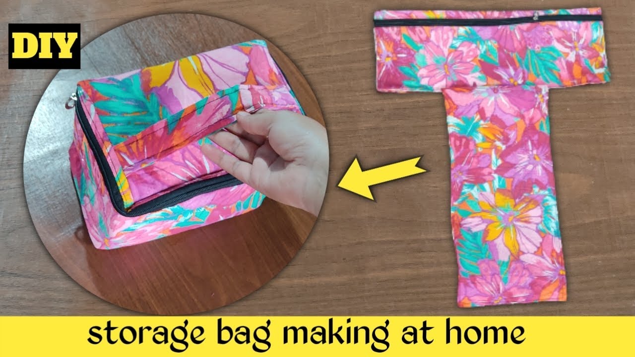 storage bag cutting and stitching/storage bag making at home/diy ...