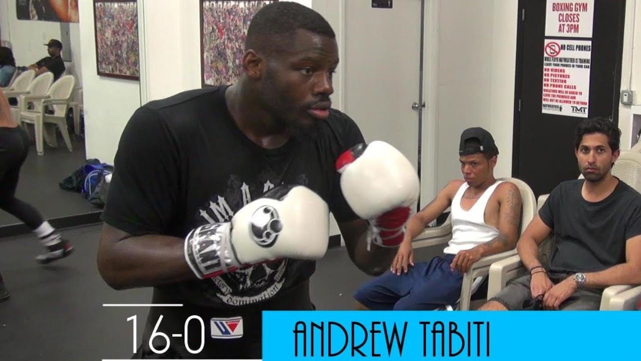 Andrew Tabiti preparing for WBSS II inside Mayweather Boxing Club - YouTube