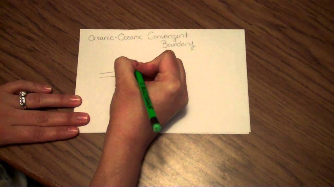 Drawing Oceanic Convergent Boundary - YouTube