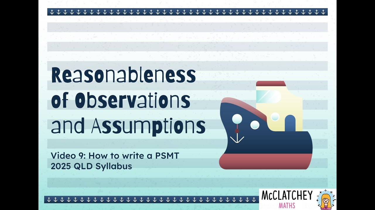 Video 9: Evaluate - Justified Statements of Reasonableness of ...