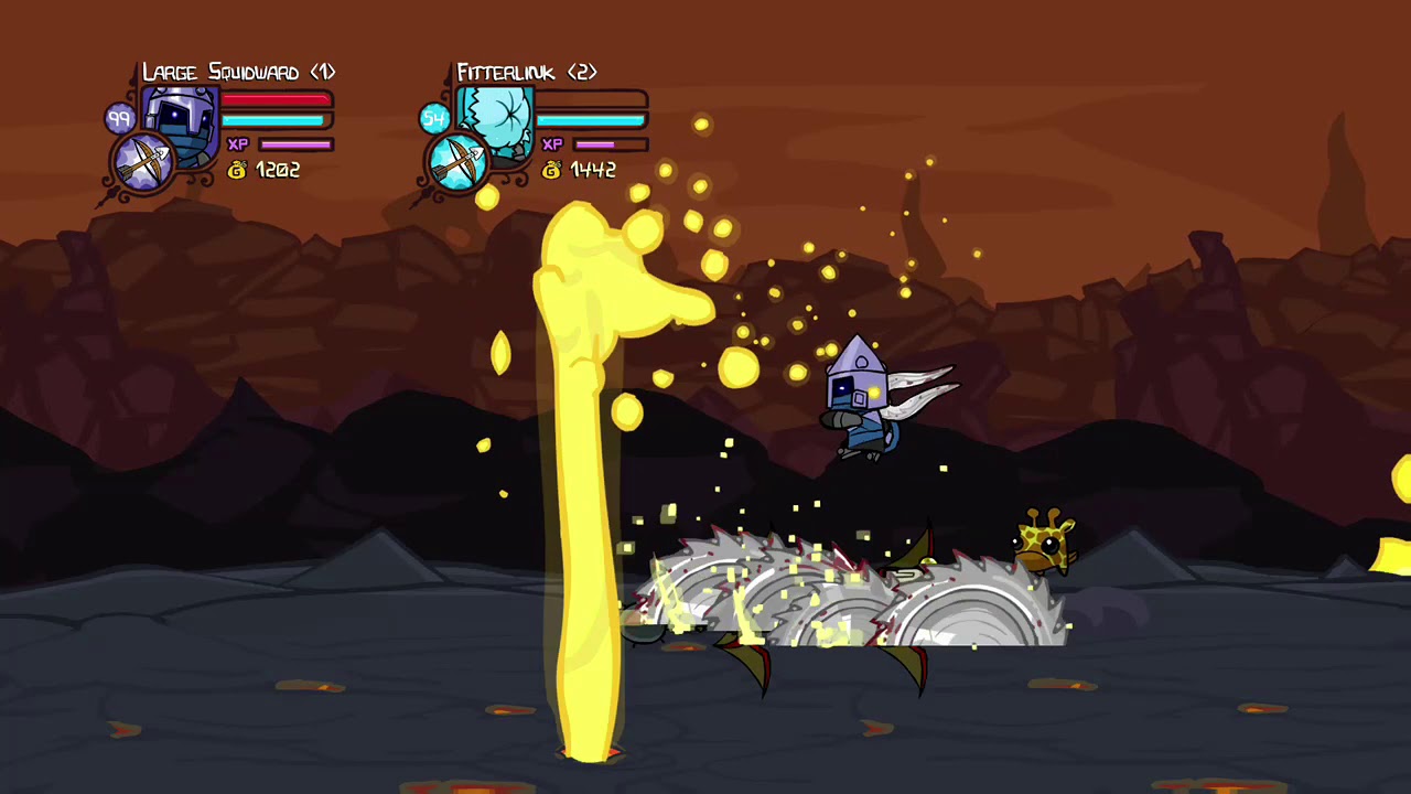 Lava World Volcano Boss 1 Sandwich. Castle Crashers Remastered. - YouTube