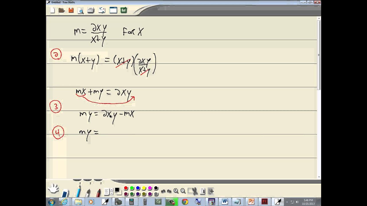 Intermediate Algebra Homework - Formulas - Rational Expressions ...