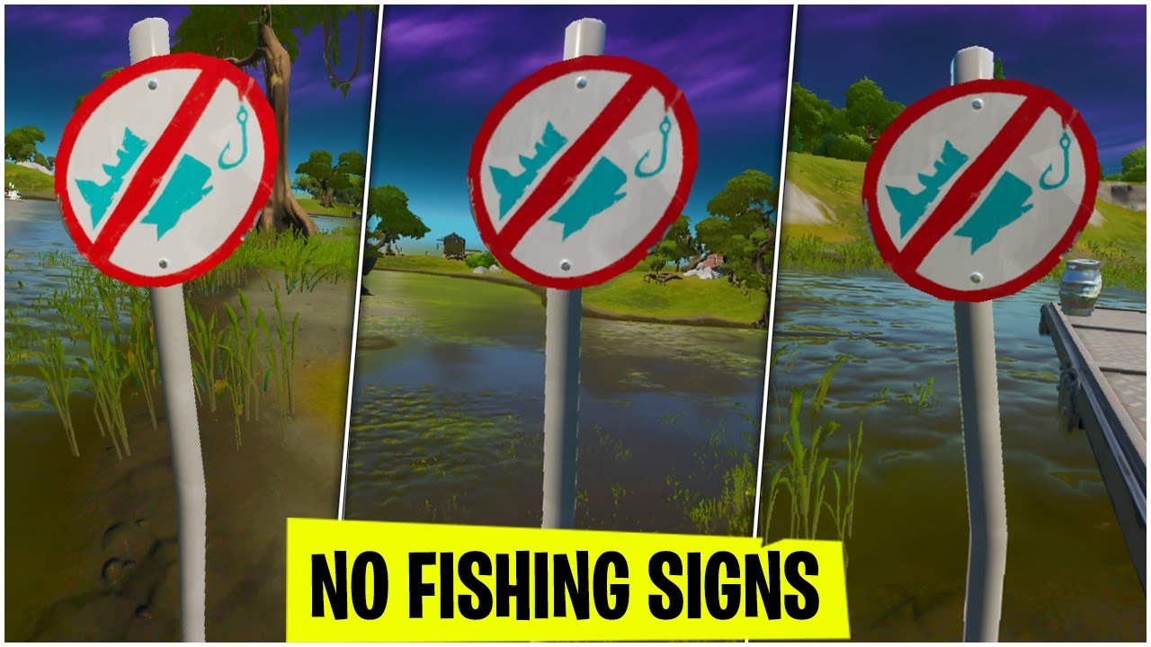 Catch an item with a Fishing rod at different No Fishing Signs! No ...
