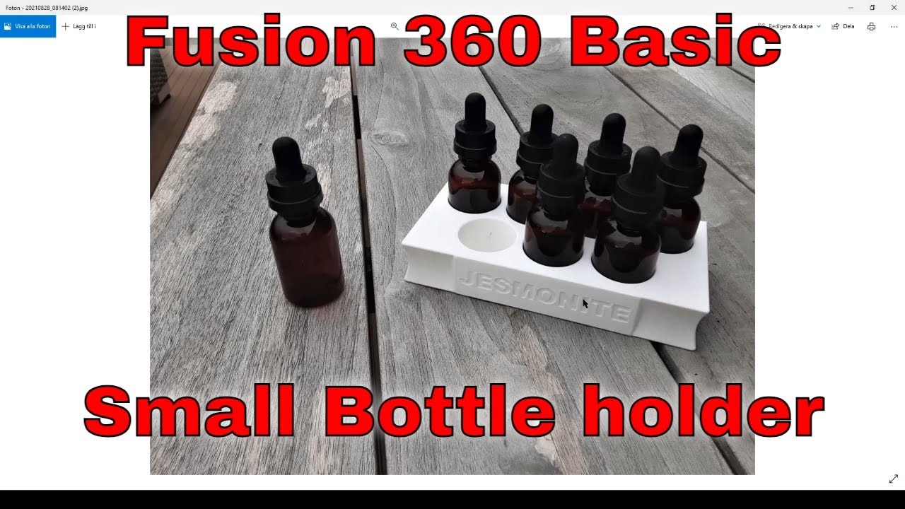Fusion 360 Workflow (Basic) - Small Bottle holder - YouTube