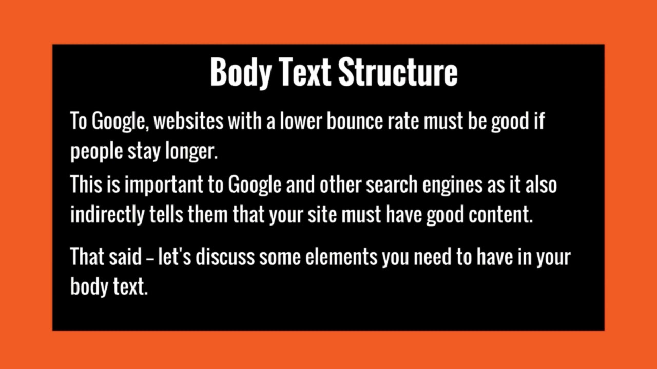 Wordpress On Page SEO: Body text structure - YouTube