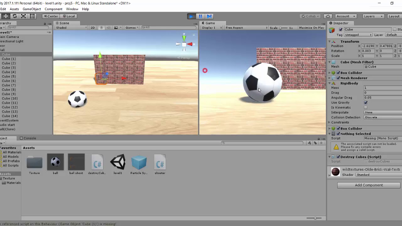 دروس Unity 2017: برمجة لعبة القاذف Shooter الجزء الثاني - YouTube