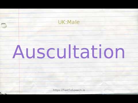 How to pronounce auscultation - YouTube