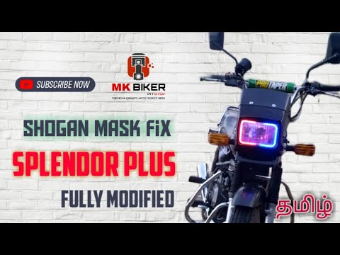 🔥Shogan mask visor fix 🔥 fully modified splendor||Tamil| available # ...