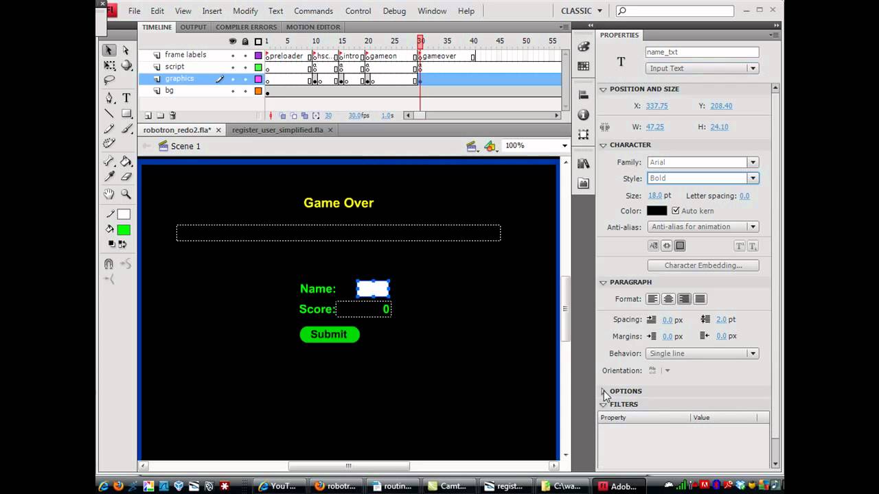 Insert Game High Scores Using Php And Mysql Flash Game With Actionscript 20 Part20 Youtube