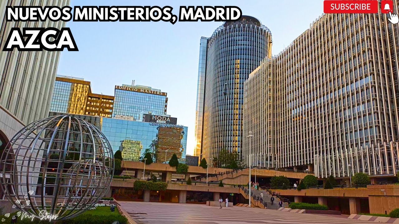 Exploring Azca, Nuevos Ministerios (Madrid) #4kwalk #virtualwalk - YouTube