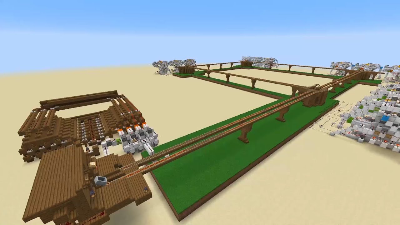 Advanced Redstone Rail System - YouTube
