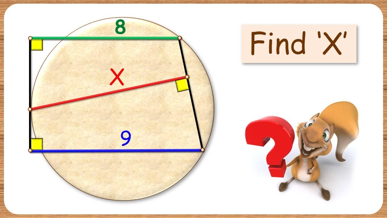 191) Circle and trapezium with one side tangent. Find 'X' | Math ...