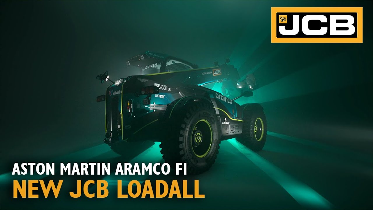 Silverstone GP Ready: JCB Aston Martin Aramco Formula 1 Loadall - YouTube
