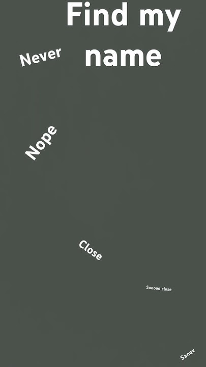 Find my name - YouTube