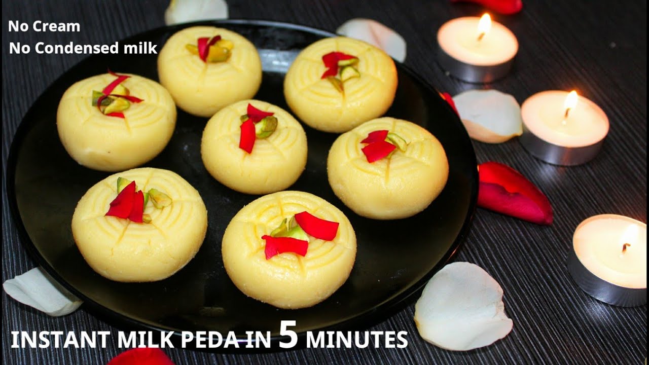 5 Minutes instant MILK PEDA recipe | Bakery style | foolproof recipe ...