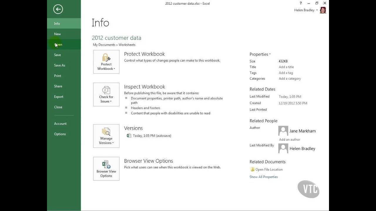 VTC Player Microsoft Excel 2013, Copy or Move a Worksheet - YouTube