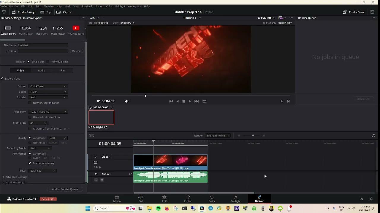 DaVinci resolve only rendering half of the video project here's how to fix - YouTube
