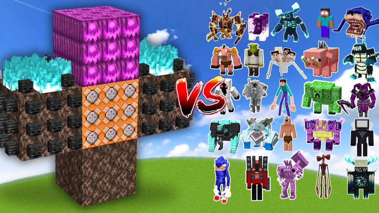 MUTANT WITHER STORM vs All Minecraft Bosses - Minecraft Mob Battle ...