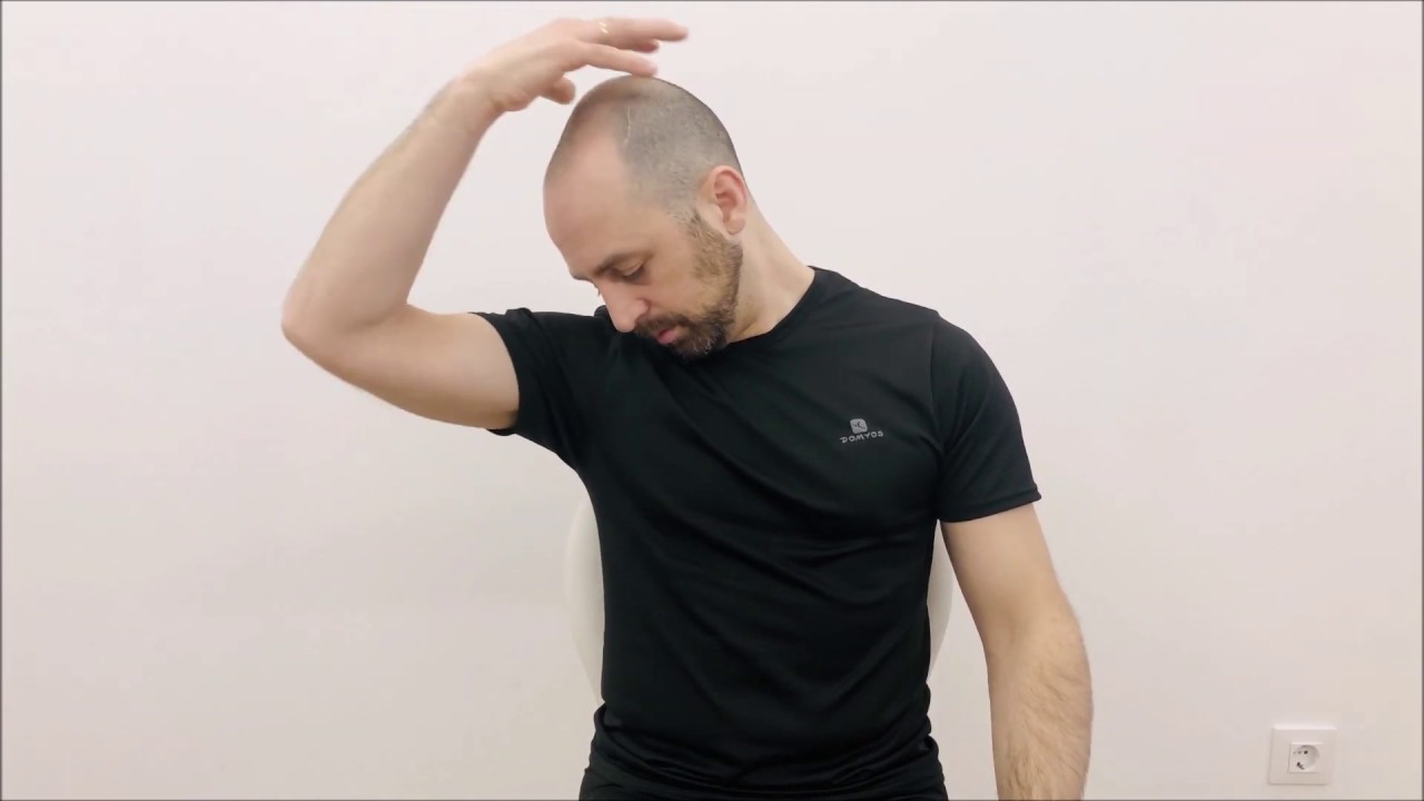 Estiramiento para el musculo Angular de la Escápula o Elevador de la ...