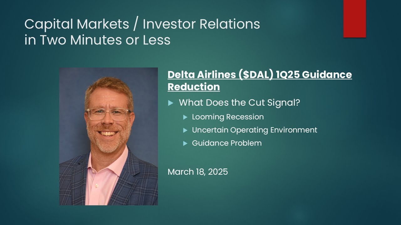 What Delta Airlines 1Q25 Guidance Cut Signals (Investor Relations ...