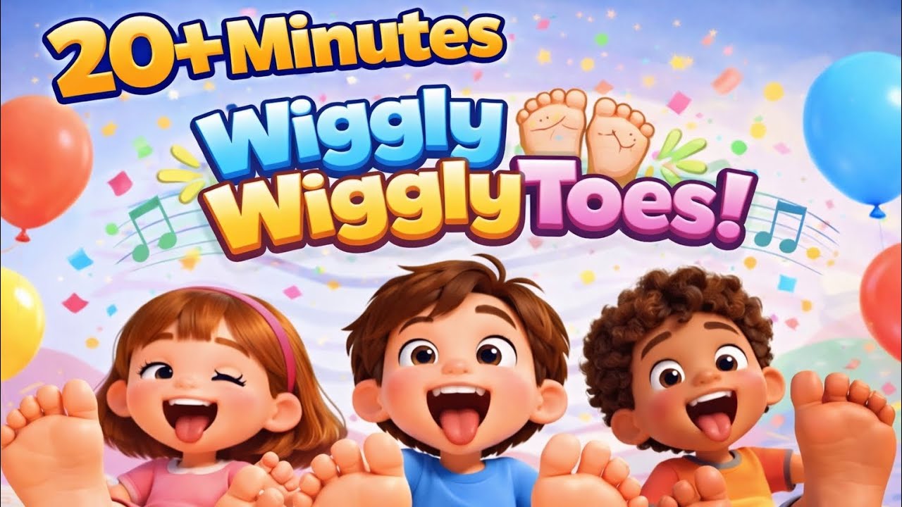 Wiggly Wiggly Toes! 👣🎶 | 20+ Minutes | Fun Action Song for Kids ...