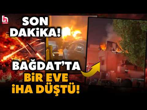 ŞİDDETLİ PATLAMA SESLERİ! Irak'ın başkenti Bağdat'ta bir eve İHA düştü! Ortalık ateş hattı!