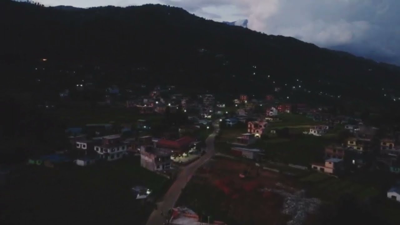 Amazing night view nuwakot colony dron shot video - YouTube