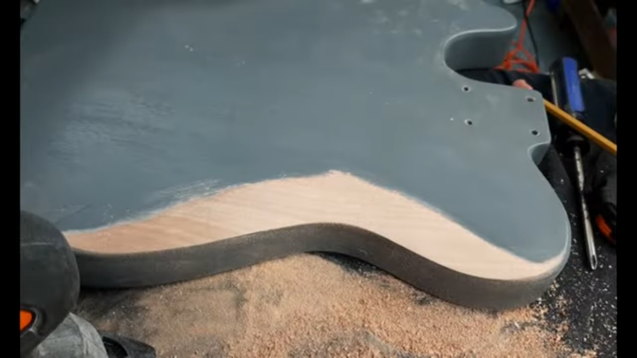 How To Comfort Carve/belly Cut A Guitar- Telecaster - YouTube