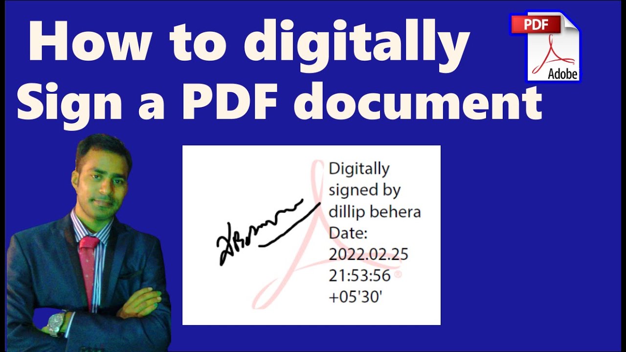 HOW TO SIGN A PDF DOCUMENT TO MAKE IT MORE SECURE. - YouTube