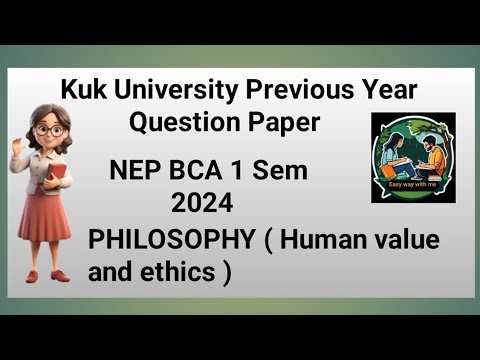 PHILOSOPHY ( Human value and ethics ) BCA 1 Sem 2024 kuk University ...