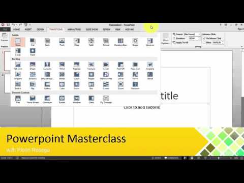 Using The Transitions Ribbon in PowerPoint - YouTube