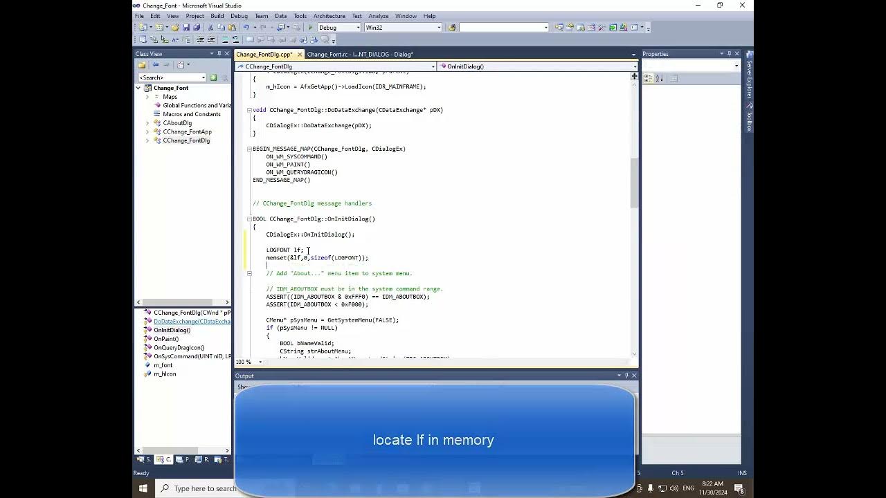 How to Change Edit Control Font Family and Font Size in MFC Visual C++ - YouTube