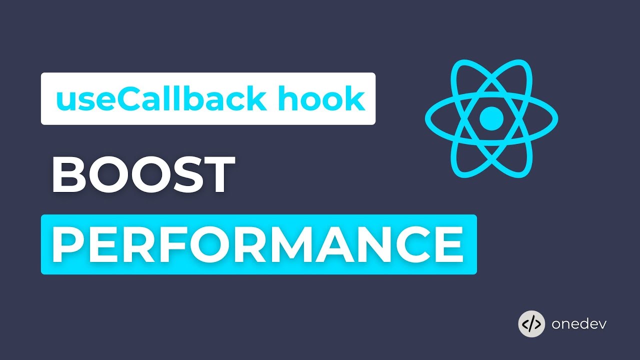 How to IMPROVE your app PERFORMANCE | useCallback | react hooks tutorial - YouTube