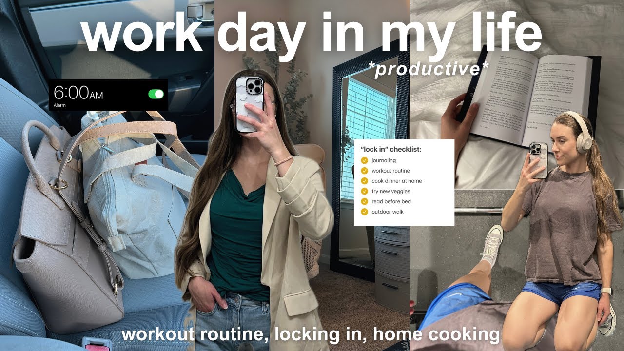 a PRODUCTIVE day in my life (work vlog) | lock-in diaries, showing up ...