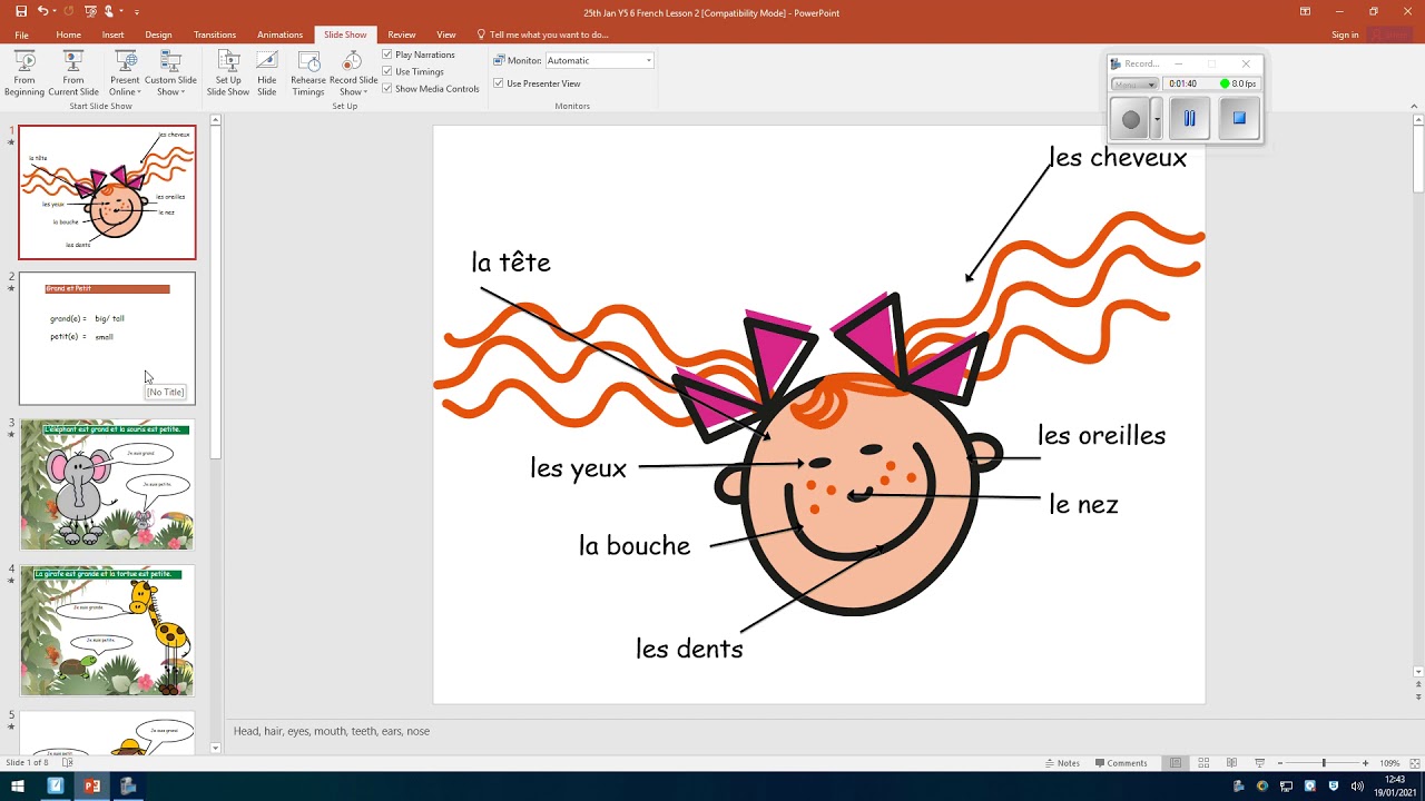 29th Jan Y3 4 French Lesson 3 - YouTube