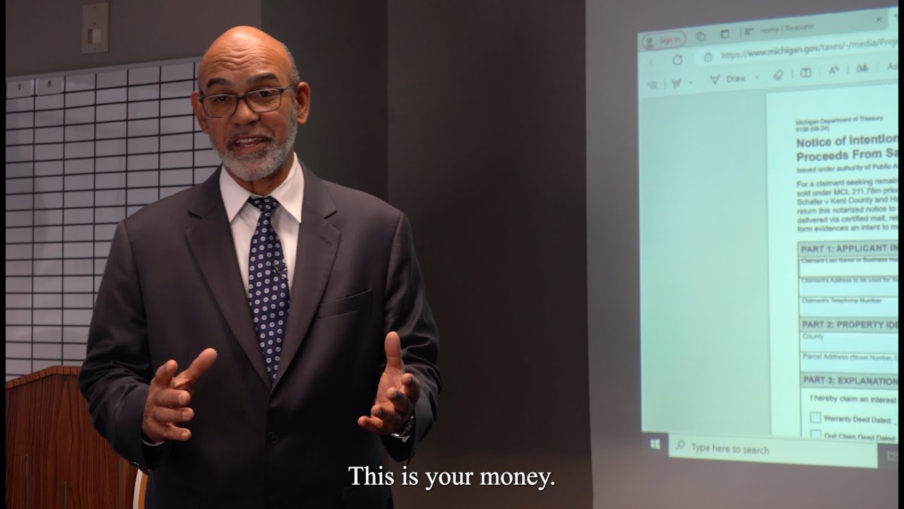 Eric Sabree encourages Detroiters to reclaim tax foreclosure profits