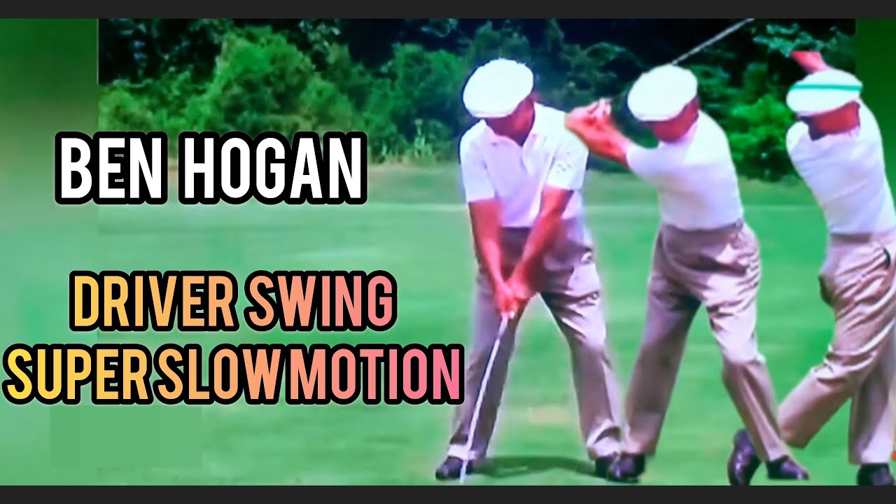 BEN HOGAN DRIVER SWING IN SUPER SLOW MOTION, FACE ON - YouTube