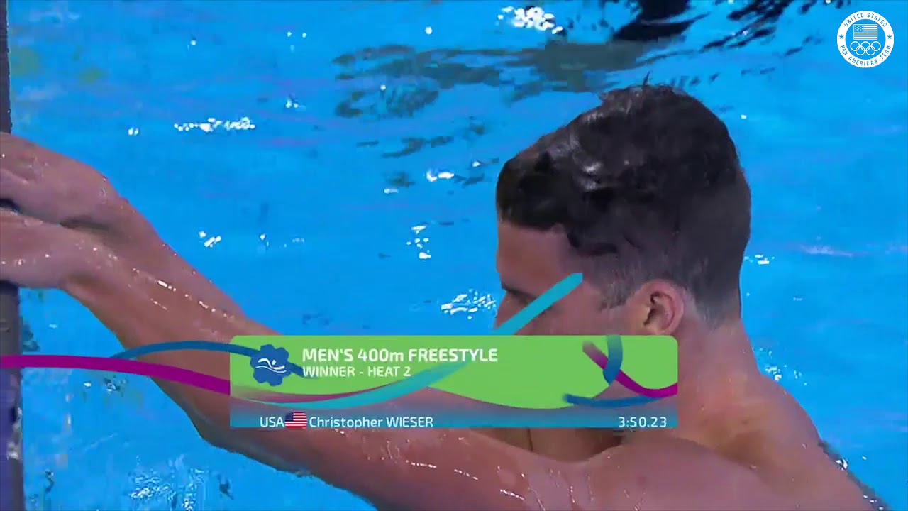 Chris Weiser Wins The Men's 400m Freestyle | Pan American Games Lima ...