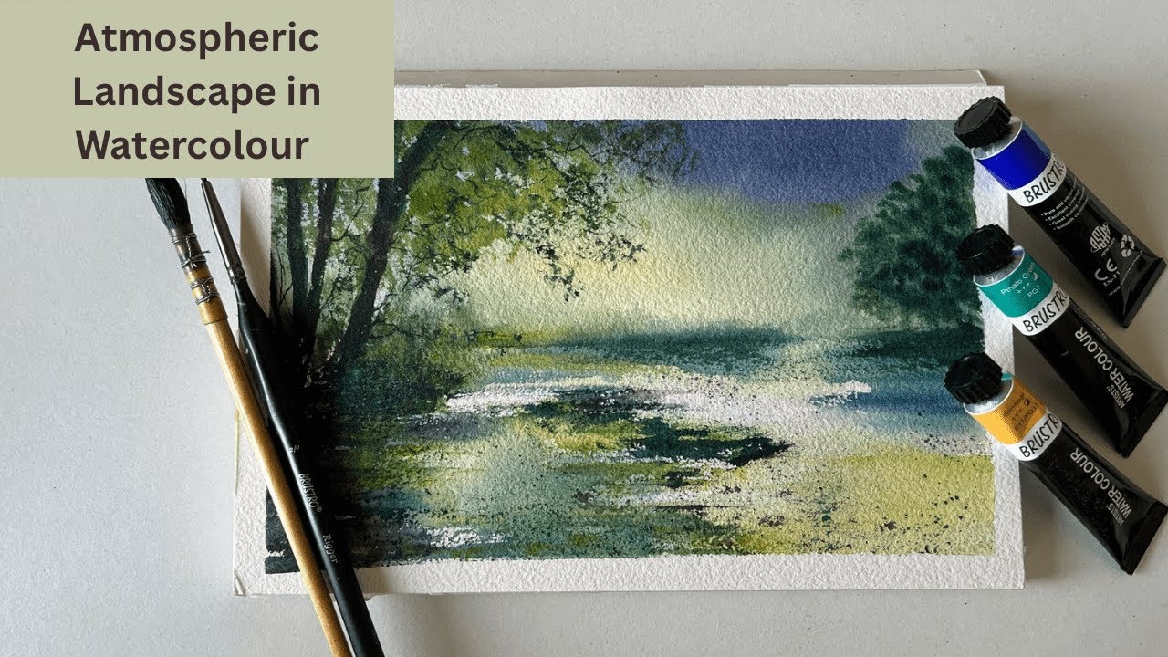 Atmospheric Watercolor Landscape | Full Process Without Cuts - YouTube