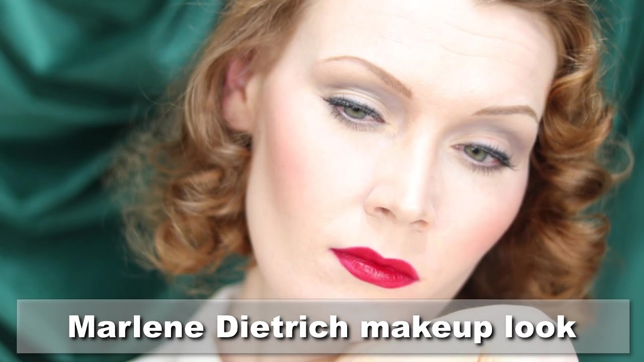 Old Hollywood Makeup tutorial: Marlene Dietrich inspired look - YouTube