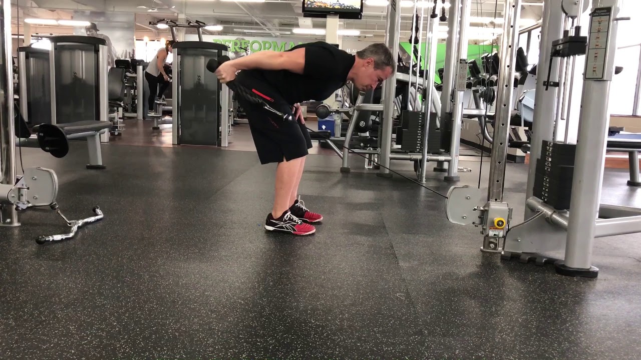 Low Cable Triceps Kickback - YouTube