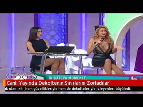 Canlı Yayında Dekoltenin Sınırlarını Zorladılar...