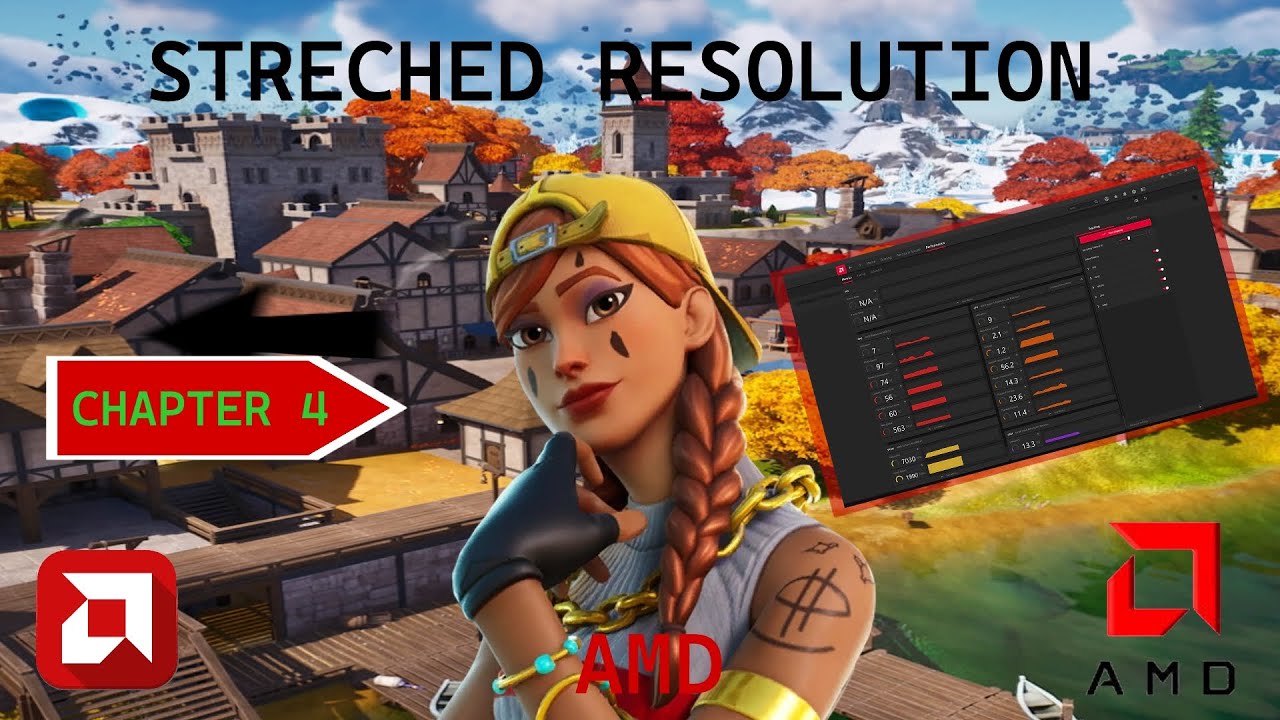How To Setup Stretched Resolution In FORTNITE CHAPTER 5 (AMD) 2023/2024 - YouTube